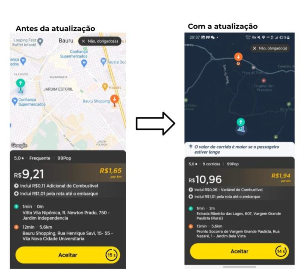 99 inova com novo recurso de segurança no app